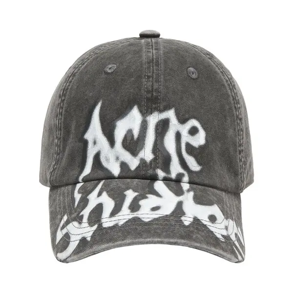 Acne Studios Gothic Logo Cap 'faded - Black