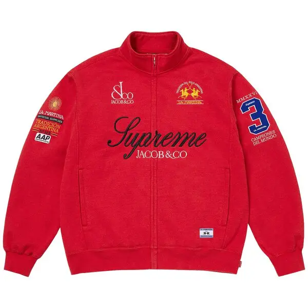 Supreme X La Martina X Jacob & Co Zip Up Sweatshirt - Red