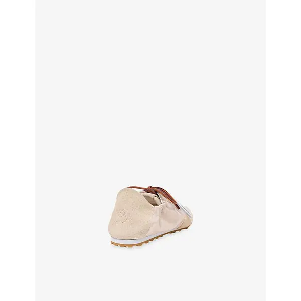 Maje Multi-lace Leather And Woven Trainers