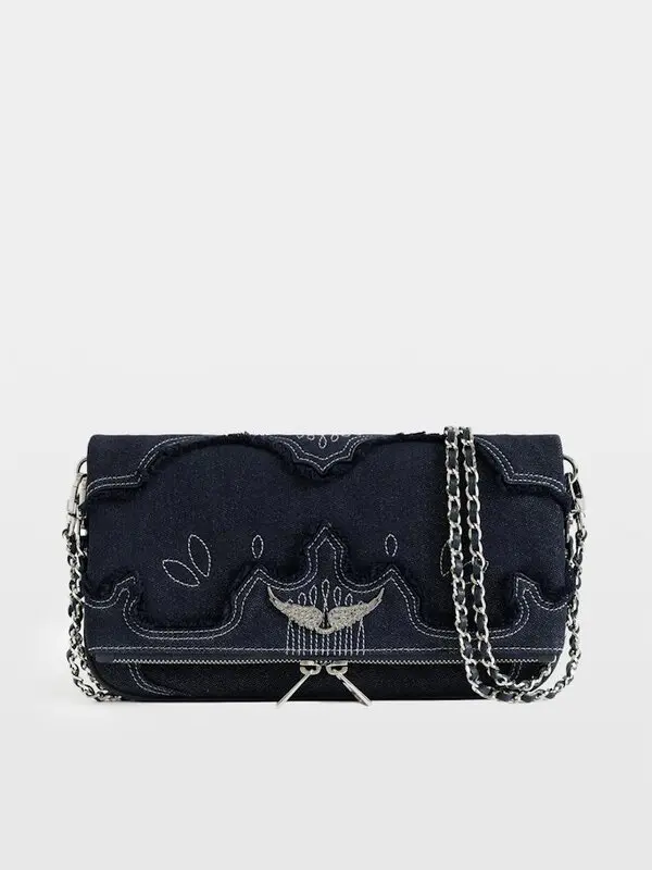 Zadig&Voltaire Rock Denim Clutch - Silent