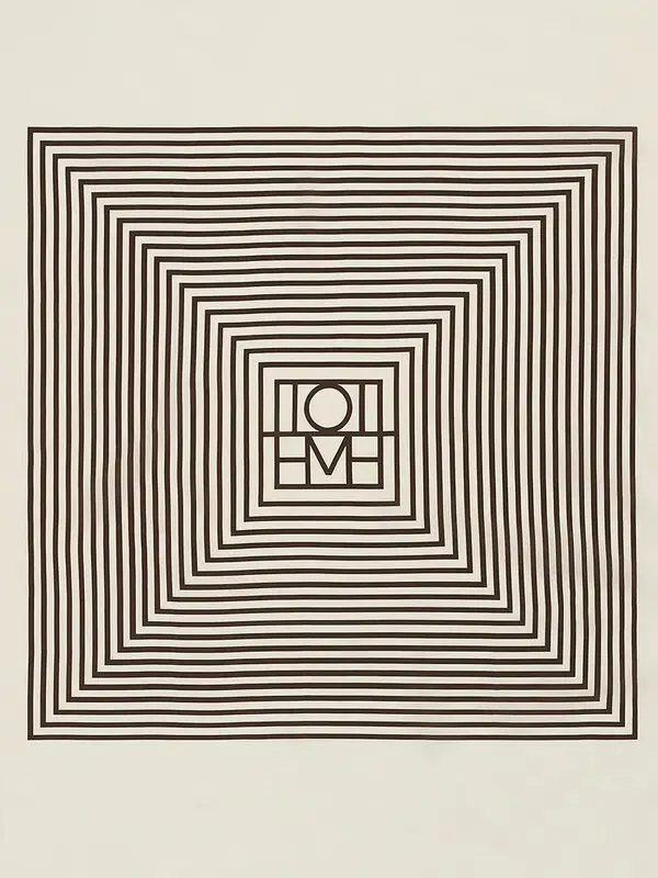 TOTEME Centered Monogram Silk Foulard