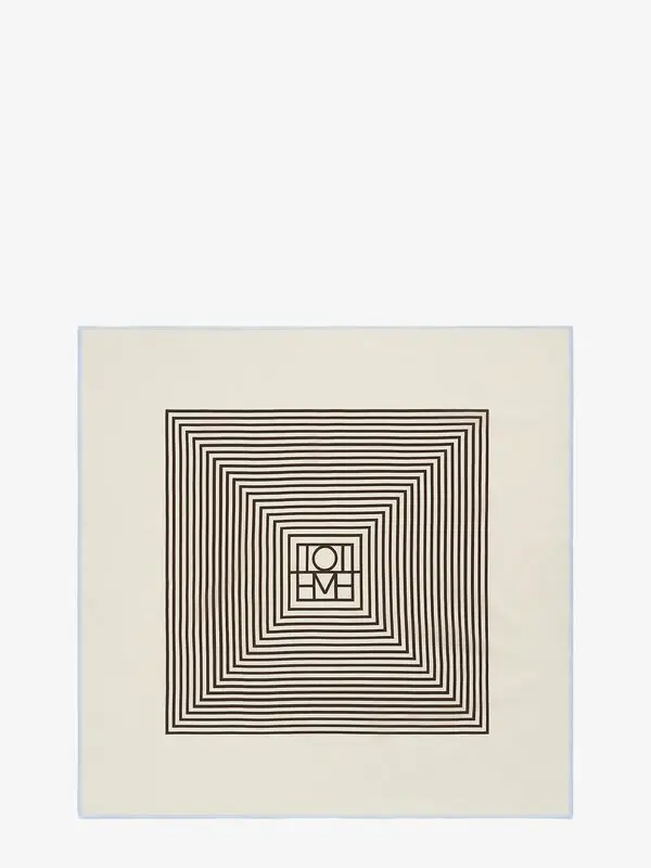 TOTEME Centered Monogram Silk Foulard