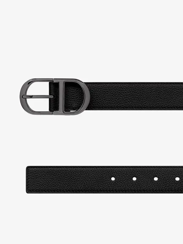 Dior Leather Belt With Metal Cd Logo