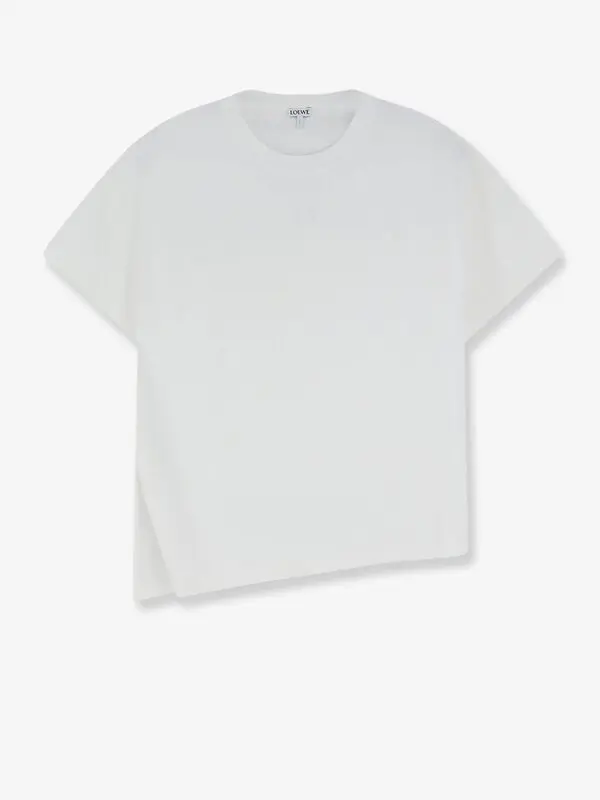 Loewe Asymmetric Cotton Blend T-shirt - White