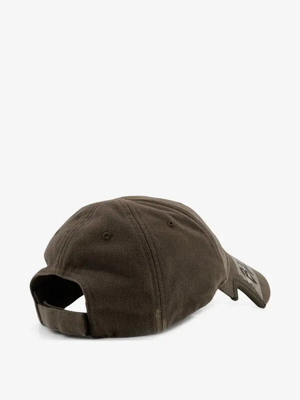 Balenciaga Cotton Baseball Cap With Printed Logo - Yellow
