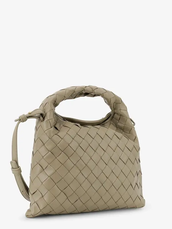 Bottega Veneta Mini Hop Leather Crossbody Bag With Intrecciato Pattern - Multicolor
