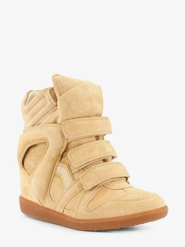 Isabel Marant Étoile Bekett Suede And Leather Wedge Sneakers - Multicolor