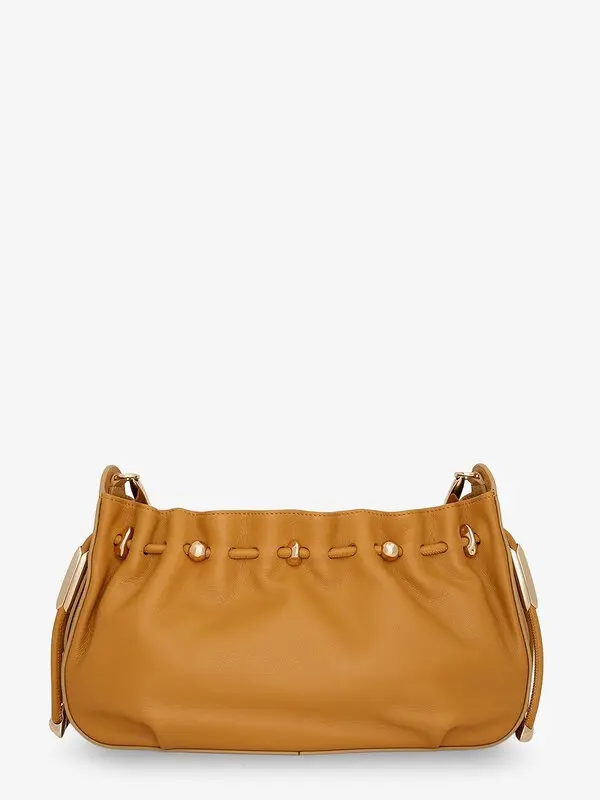 Zimmermann Halcyon Leather Clutch With Drawstring And Chain Strap - Multicolor