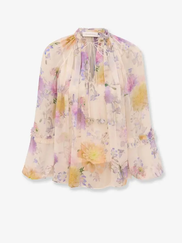Zimmermann Luna Viscose Shirt With Floral Print