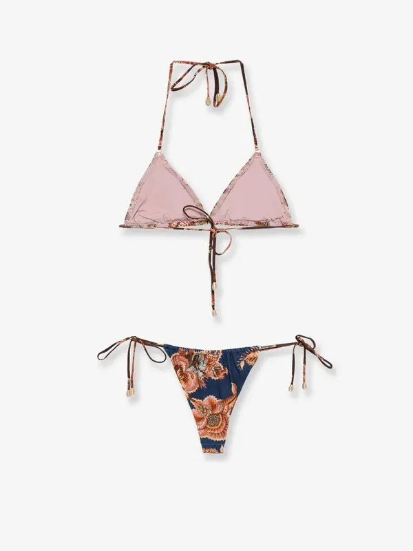 Zimmermann Aster Nylon Bikini With Paisley Print