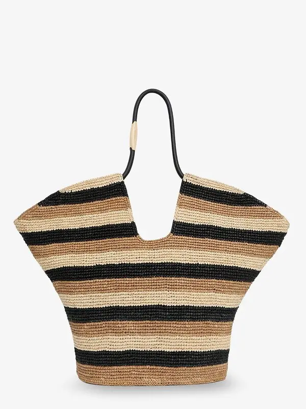 Zimmermann Golden Time Raffia Shoulder Bag - Multicolor
