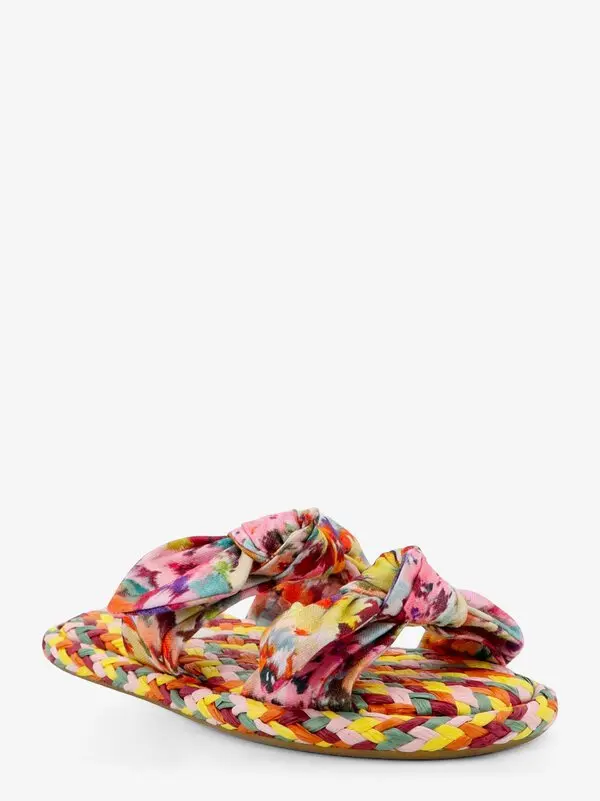 Zimmermann Raffia Bow Detail Sandals - Blue
