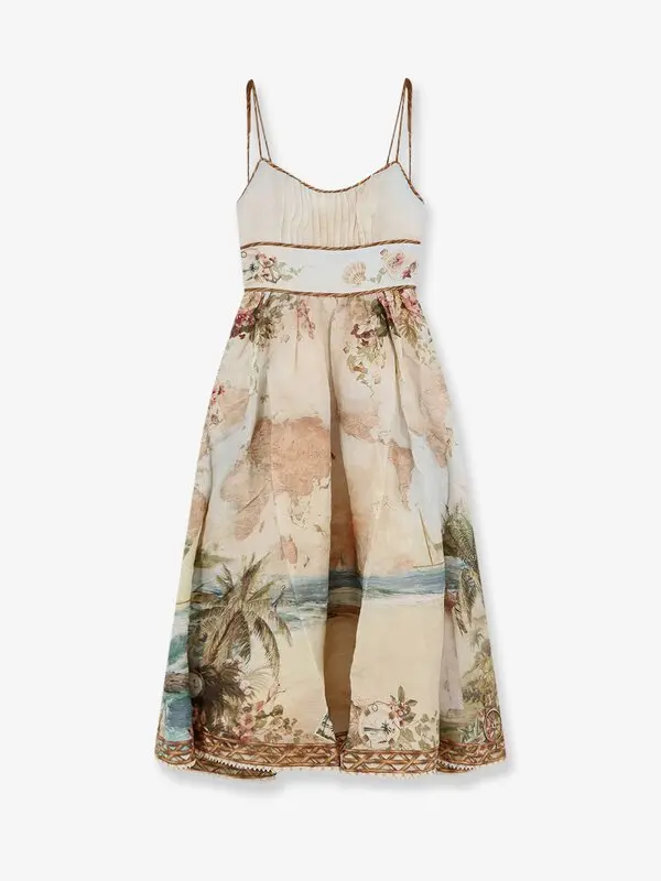 Zimmermann Mahon Linen Dress - Multicolor