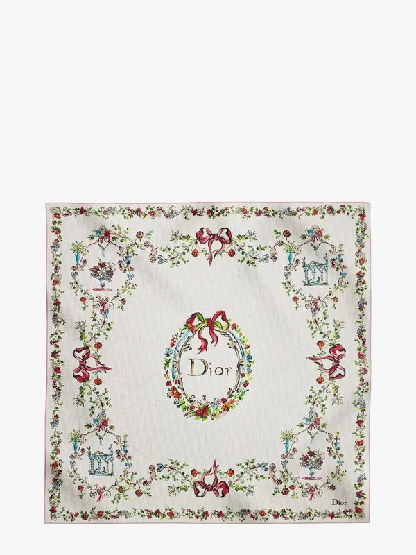 Dior Arabesque Dioriviera 90 Silk Foulard - Multicolor