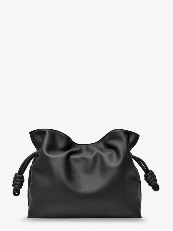 Loewe Flamenco Leather Clutch Bag - Black