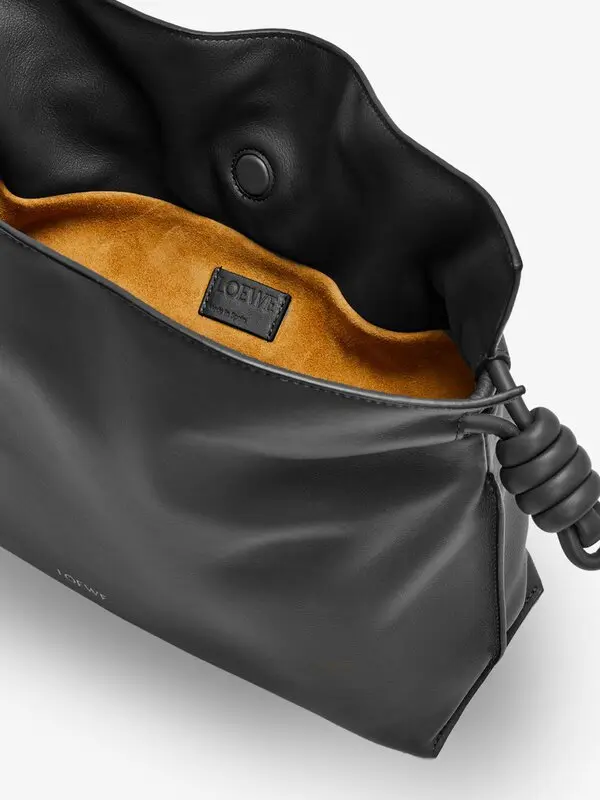 Loewe Flamenco Leather Clutch Bag - Black