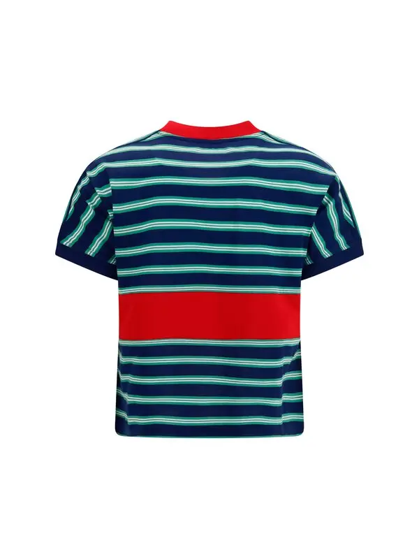 Versace Striped Cotton T-shirt - Multicolor