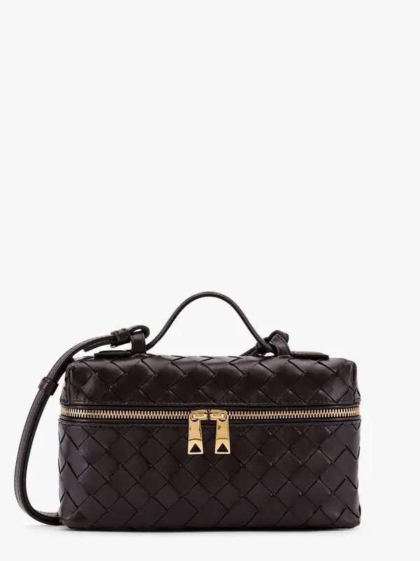 Bottega Veneta Bang Bang Leather Shoulder Bag With Intrecciato Pattern - Multicolor
