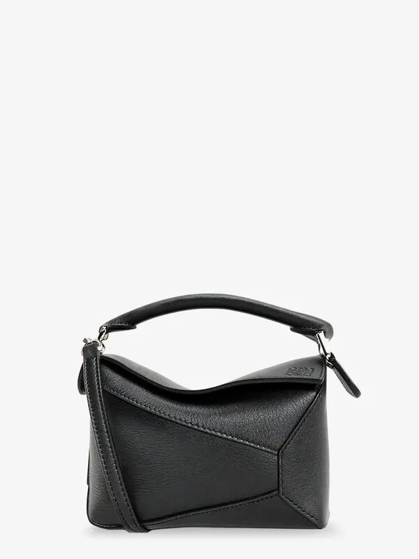 Loewe Puzzle Edge Leather Handbag - Black