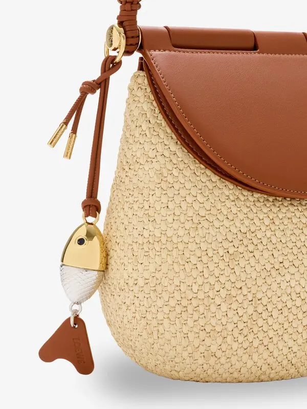 Loewe Raffia And Leather Pescador Crossbody Bag - Multicolor