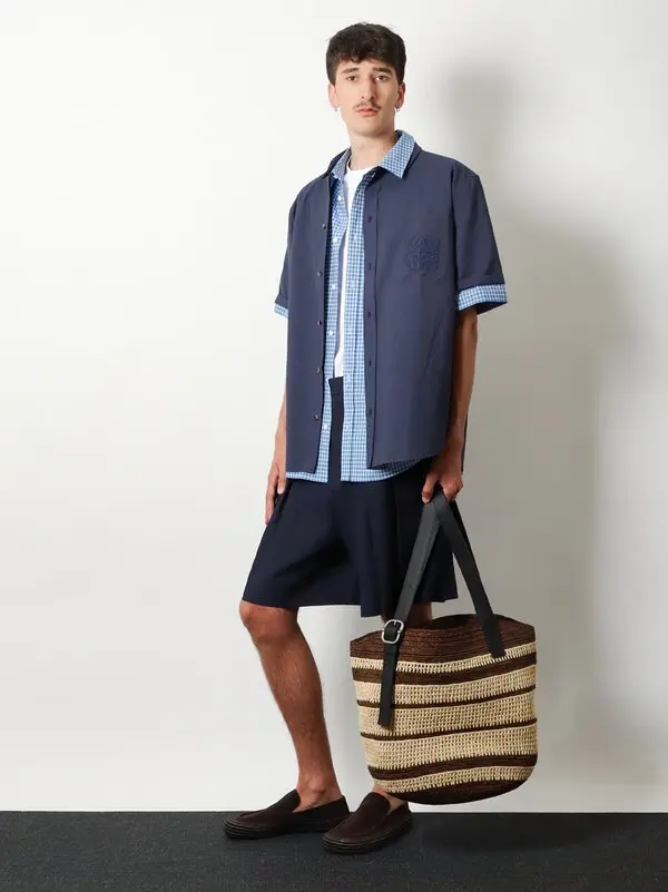 Loewe Striped Raffia Shopping Bag - Multicolor