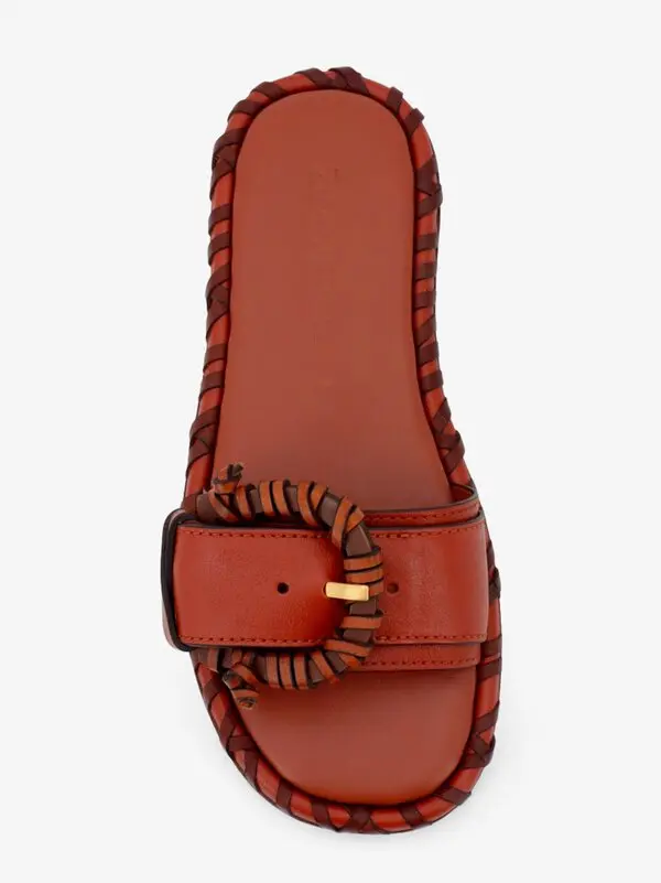 Zimmermann Alchemy Leather Sandals With Woven Details - Multicolor