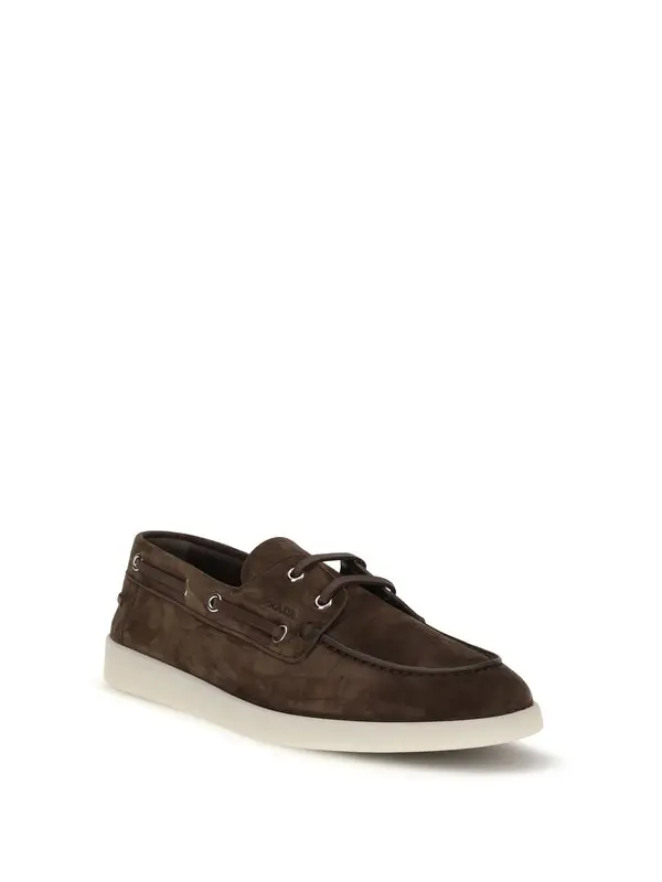 Prada Suede Boat Loafers