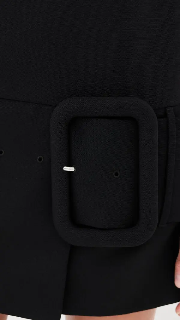 AMI Paris Big Buckle Belt Mini Dress