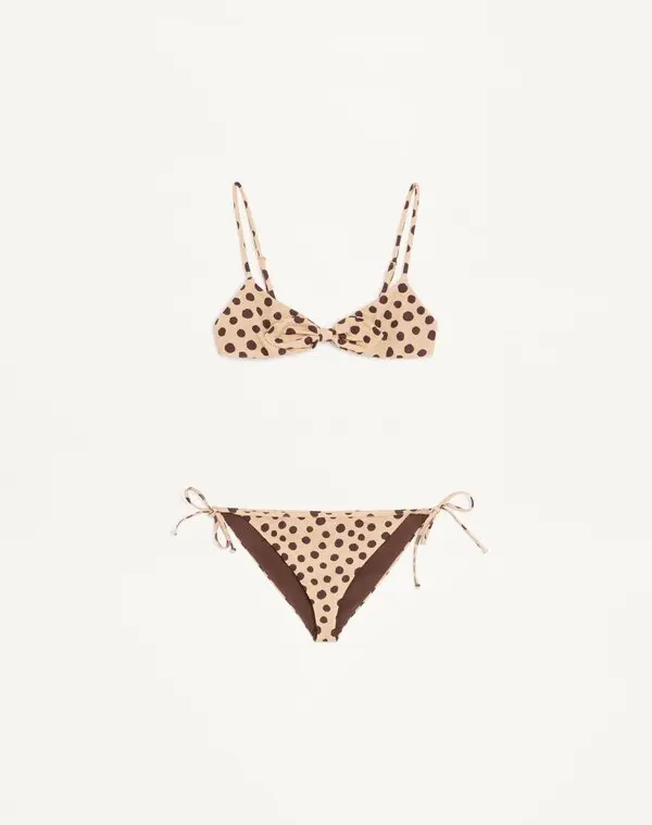Valentino Garavani Lycra Swimsuit - Beige/chocolate