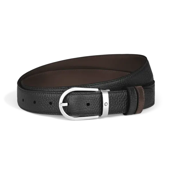 Montblanc Horseshoe Mm Reversible Belt In Grain Leather - One-color