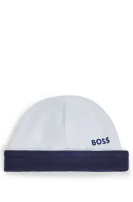 BOSS Baby Reversible Organic-cotton Hat With Logo