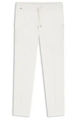BOSS Modern-fit Trousers In A Linen Blend