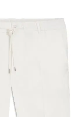 BOSS Modern-fit Trousers In A Linen Blend