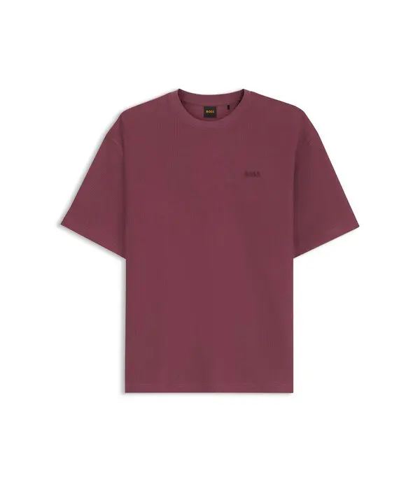 BOSS Relaxed-fit T-shirt In Ribbed Cotton