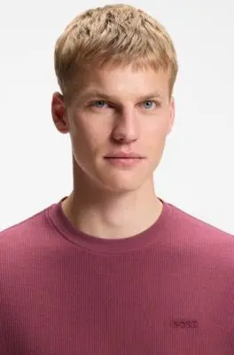 BOSS Relaxed-fit T-shirt In Ribbed Cotton