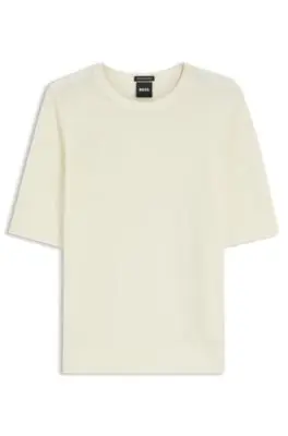 BOSS Short-sleeved Sweater In Merino Wool