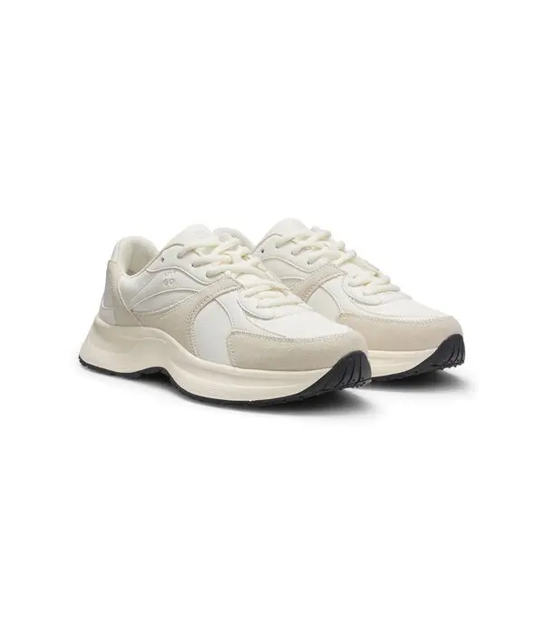 Hugo Canvas And Leather Sneakers - White