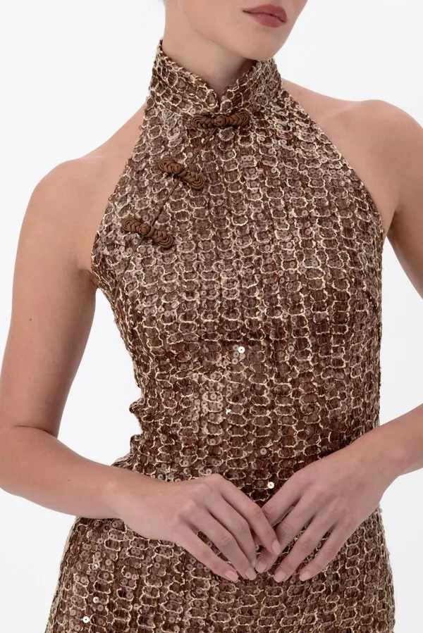 SAU LEE Jacqui Sequin Mini Dress