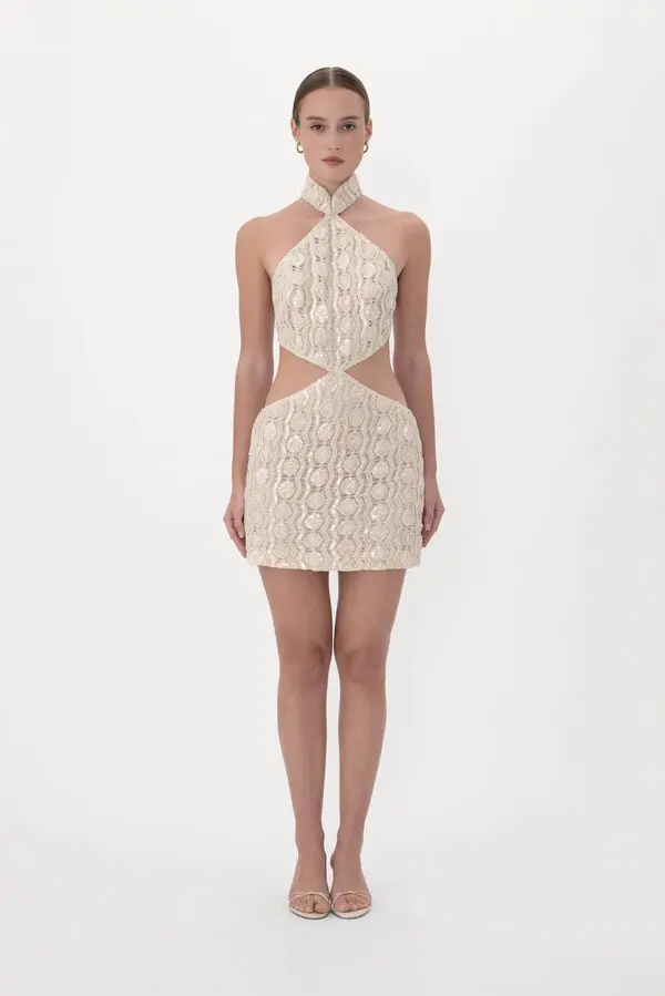 SAU LEE Marlo Knit Mini Dress