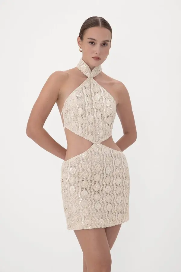 SAU LEE Marlo Knit Mini Dress