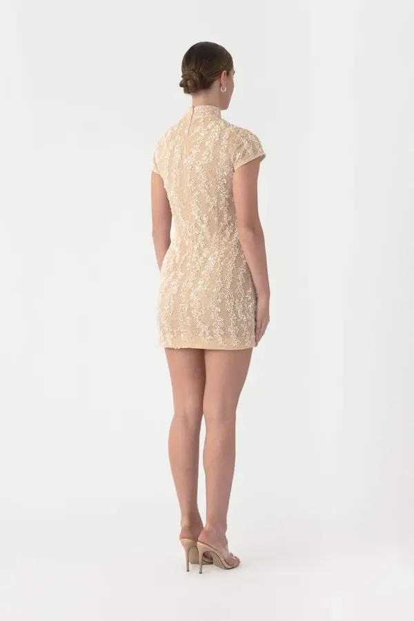 SAU LEE Lori Beaded Mini Dress