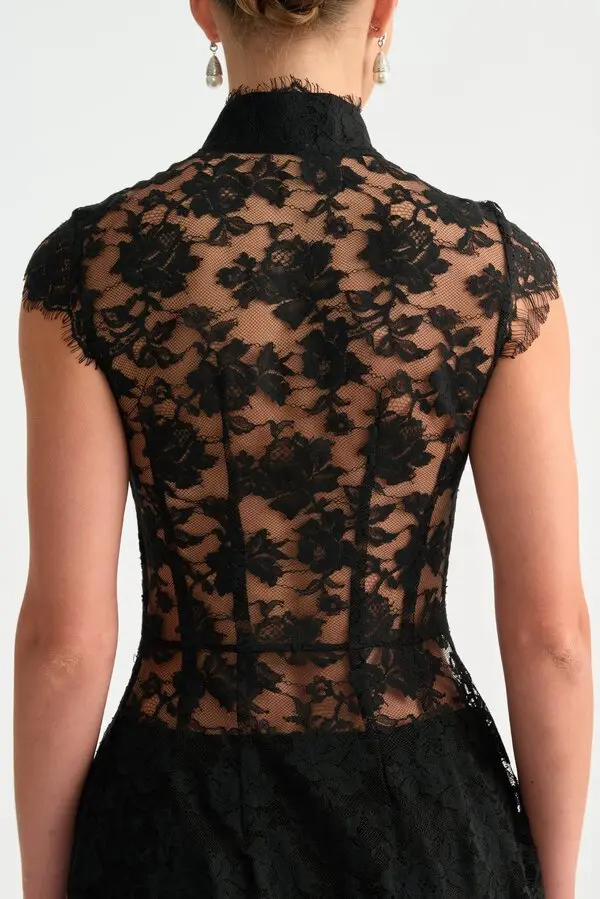 SAU LEE Saphina Lace Top