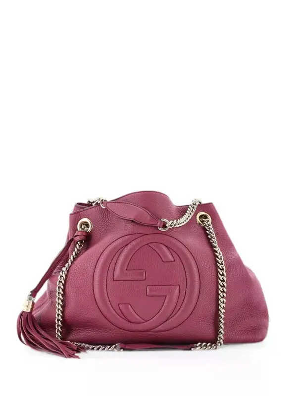 Gucci Soho Chain Strap Leather Medium Shoulder Bag - Pink