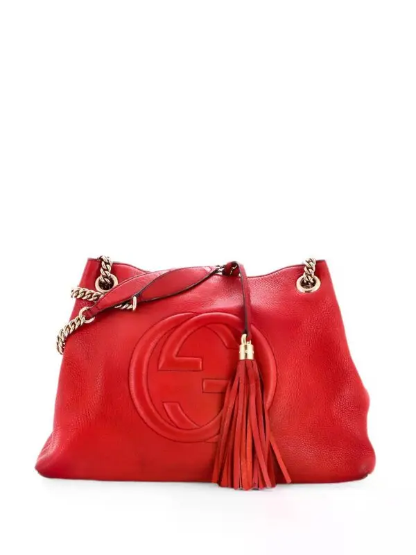 Gucci Soho Chain Strap Leather Medium Shoulder Bag - Red