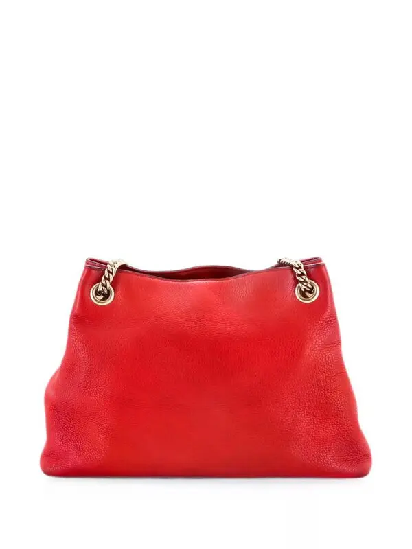 Gucci Soho Chain Strap Leather Medium Shoulder Bag - Red