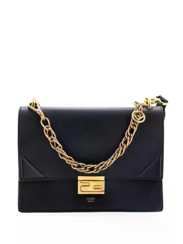 Fendi Kan U Leather Medium Shoulder Bag