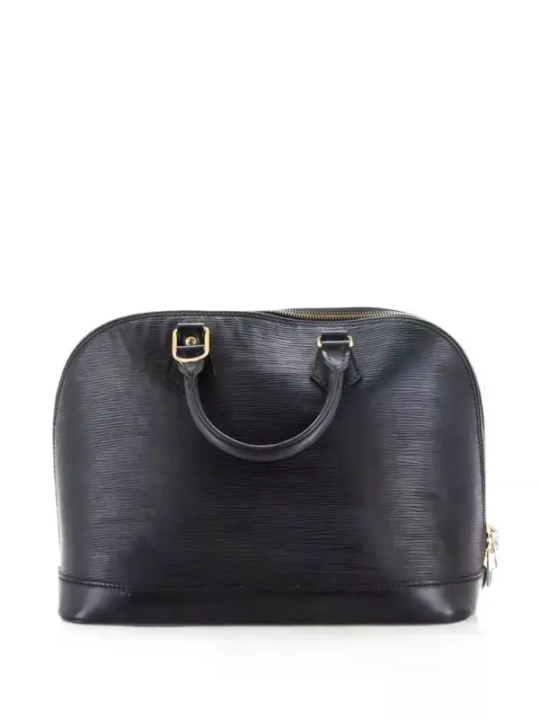 LOUIS VUITTON Vintage Alma Epi Leather Satchel - Black