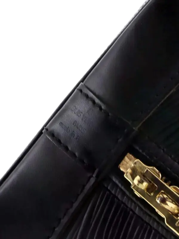 LOUIS VUITTON Vintage Alma Epi Leather Satchel - Black