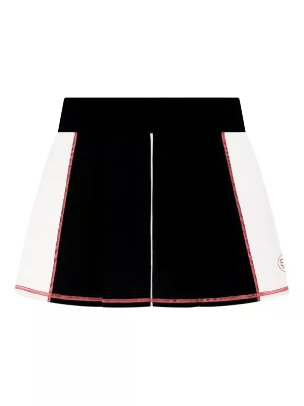 EA7 Logo Motif A-line Skirt - Black