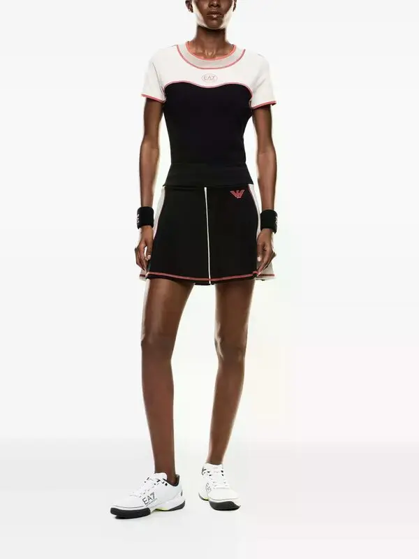 EA7 Logo Motif A-line Skirt